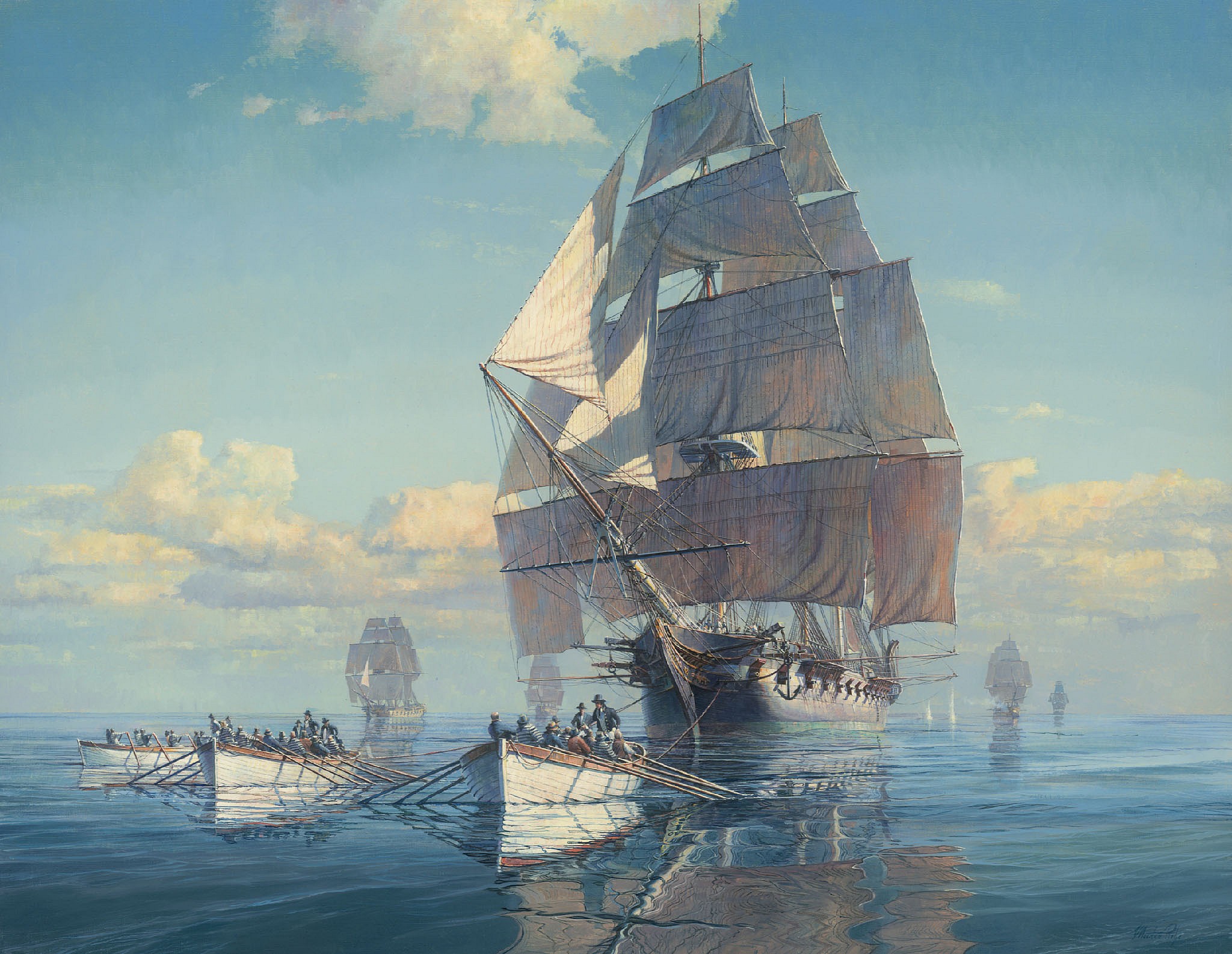 Maarten Platje | USS Constitution vs HMS Java | 2018 | Cavalier Galleries